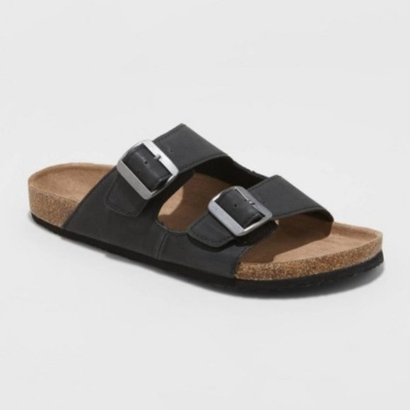 Goodfellow & Co | Shoes | Mens Ashwin Footbed Sandals Black Goodfellow ...